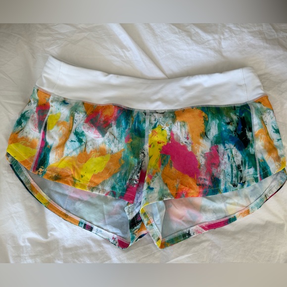 lululemon athletica | Shorts | Rare Lululemon No Limits White Multi ...